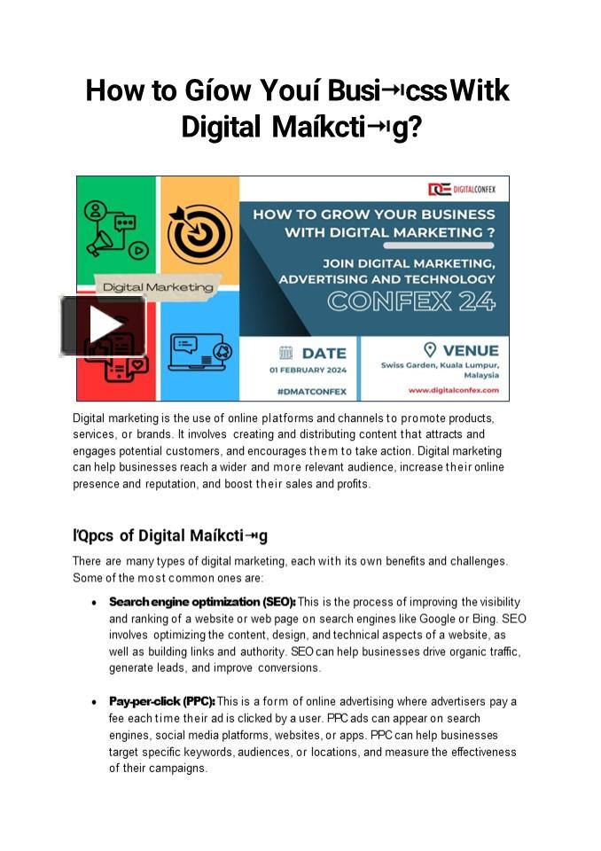 PPT – How to Grow Your Business With Digital Marketing? PowerPoint ...