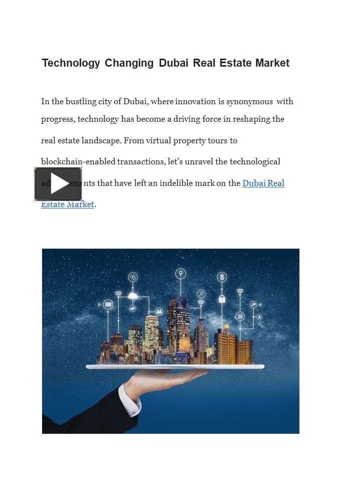 Transformative Tech: Dubai Real Estate Evolution presentation | free to download