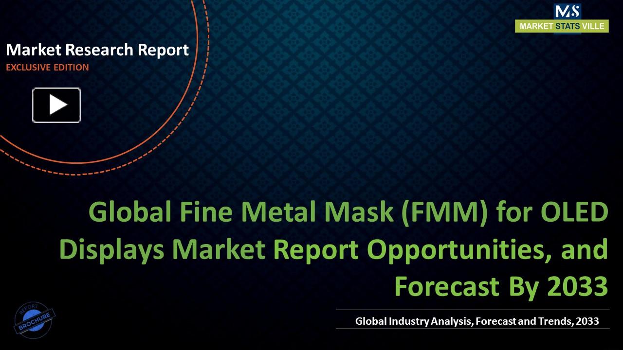 Fine Metal Mask (FMM) for OLED Displays Market Size to Reach US$ 12,311.8 million by 2033 ...