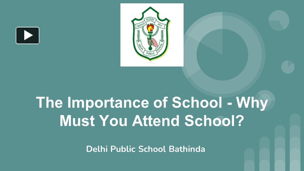 The Importance of School - Why Must You Attend School? presentation ...