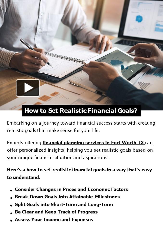How to Set Realistic Financial Goals? presentation | free to download