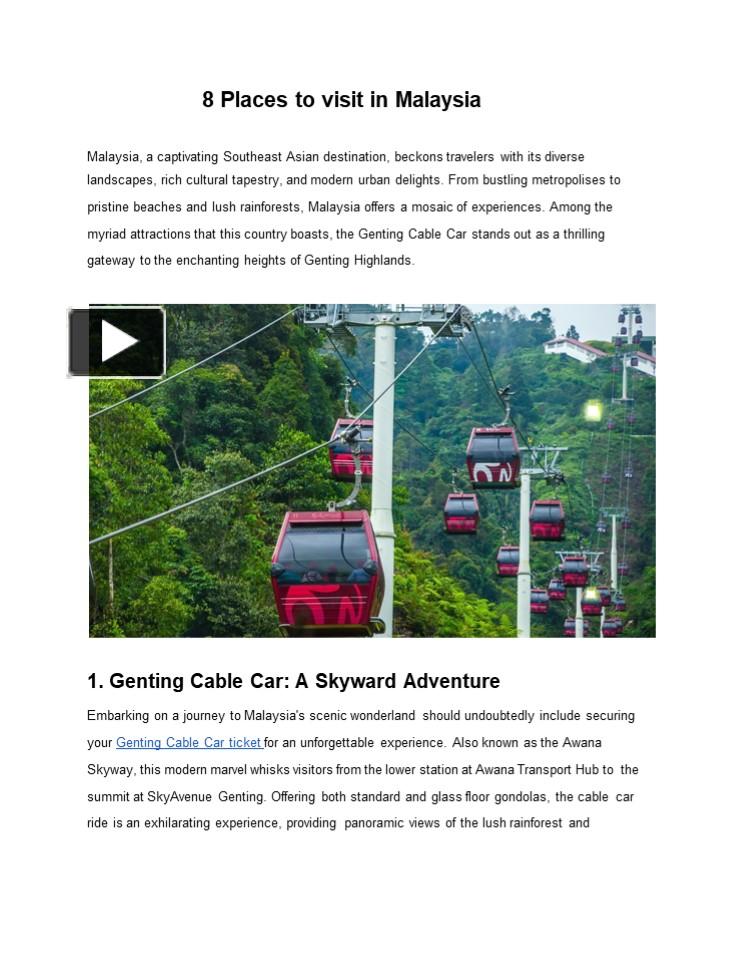 PPT – Genting Cable Car Tickets | Upto 45% off on Awana Skyway Tickets PowerPoint presentation ...