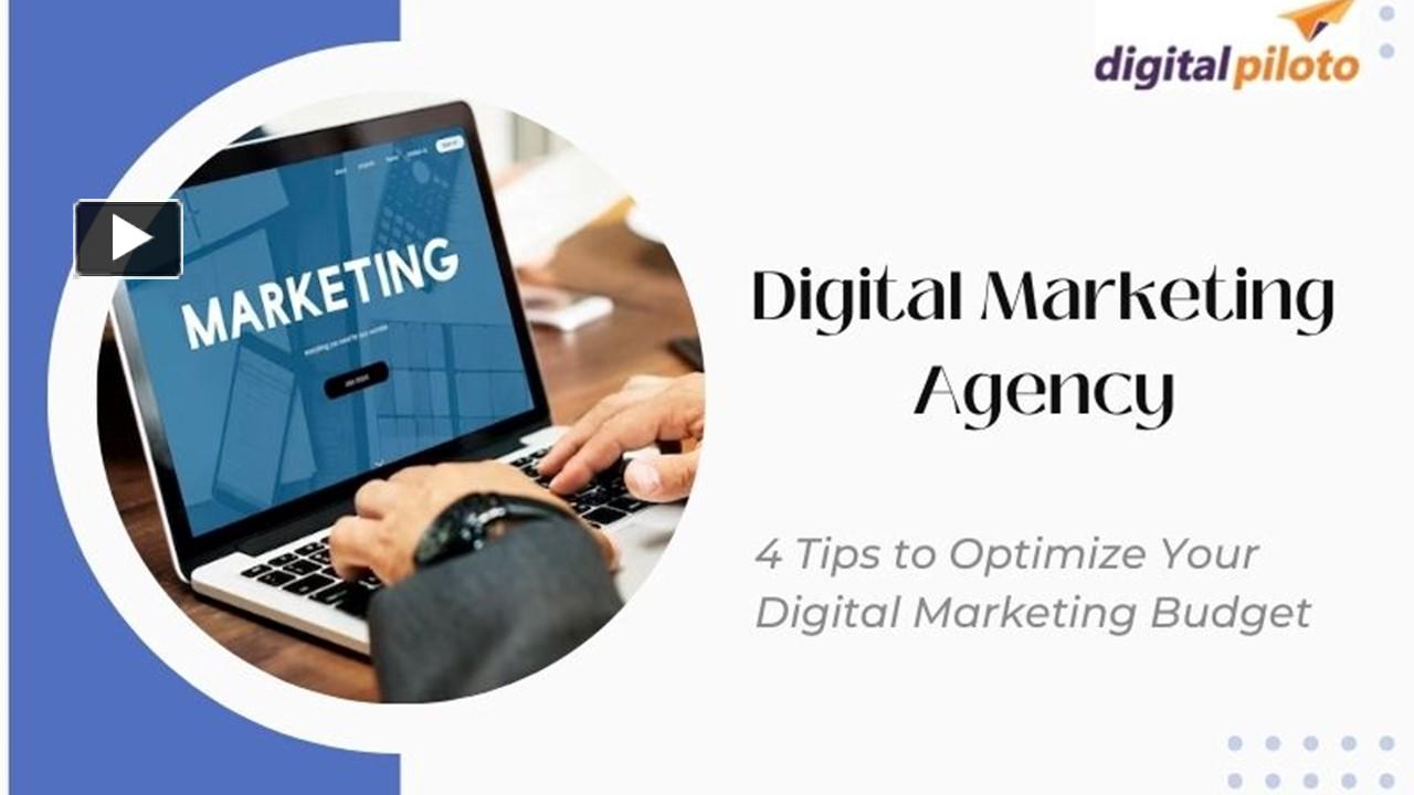 PPT – 4 Tips to Optimize Your Digital Marketing Budget PowerPoint presentation | free to ...