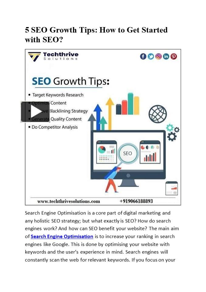PPT – 5 SEO Tips- How to Get Started with SEO PowerPoint presentation | free to download - id ...