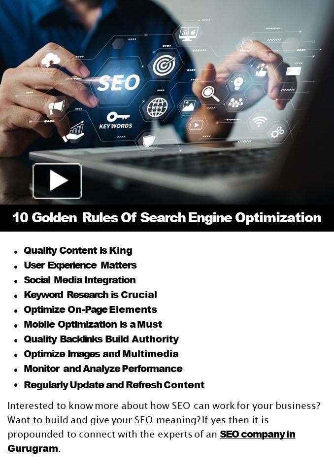 PPT – 10 Golden Rules Of Search Engine Optimization PowerPoint presentation | free to download ...
