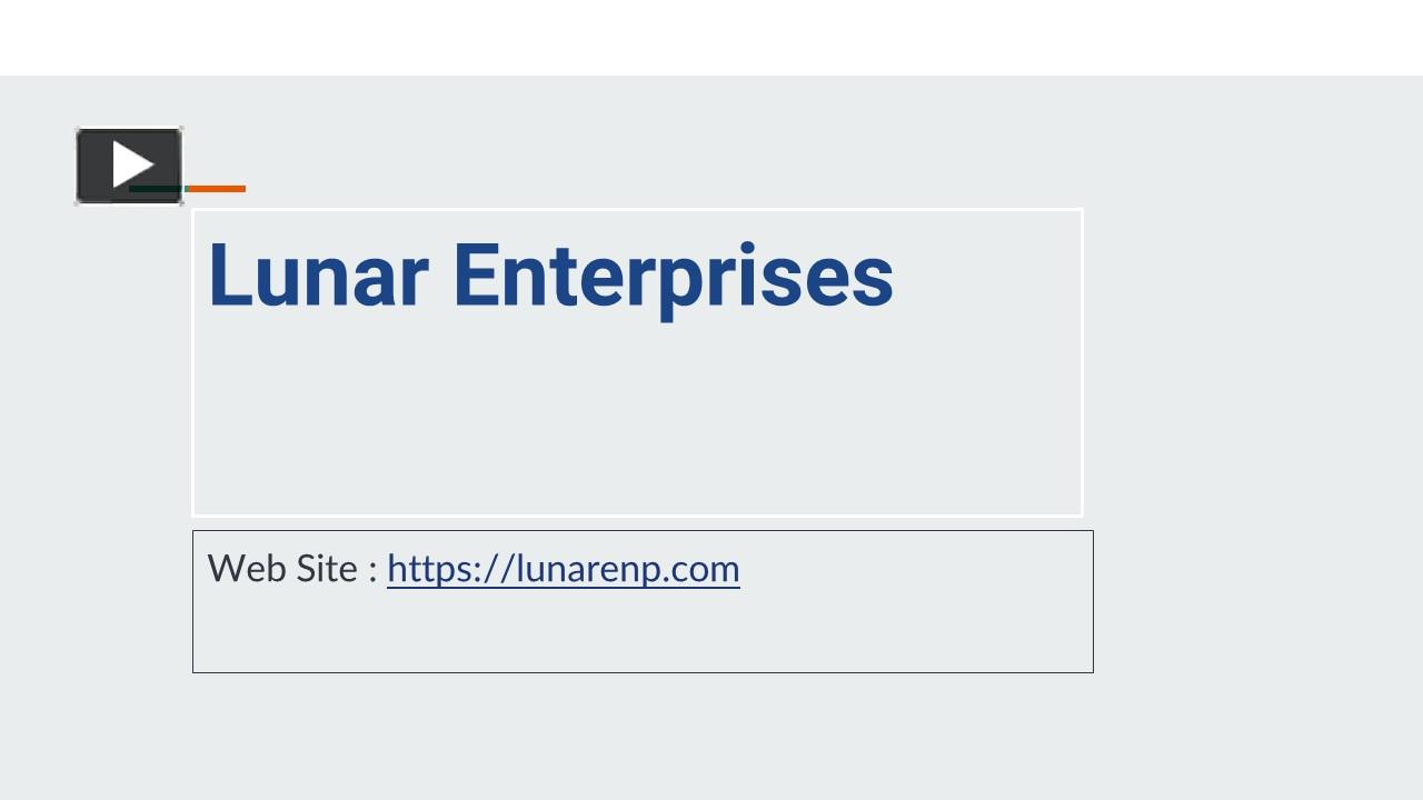PPT – Lunar Enterprises PowerPoint presentation | free to download - id: 9867da-MTc0M