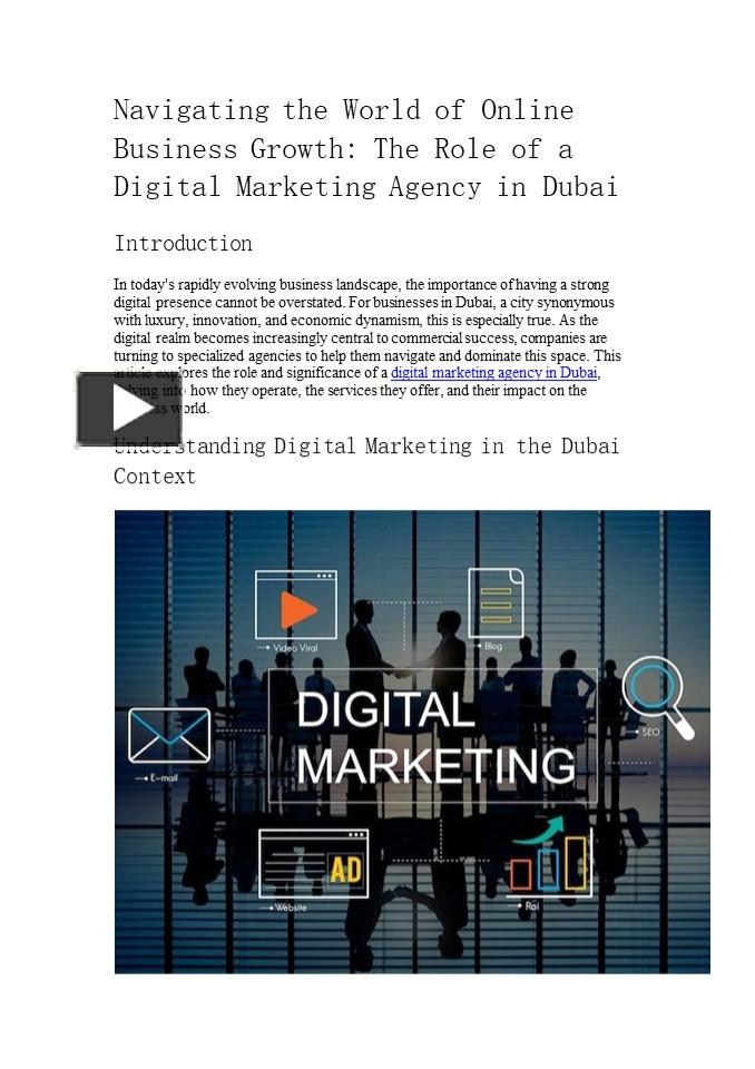 PPT – The Best Digital Marketing Agency In Dubai- ProntoSys UAE PowerPoint presentation | free ...