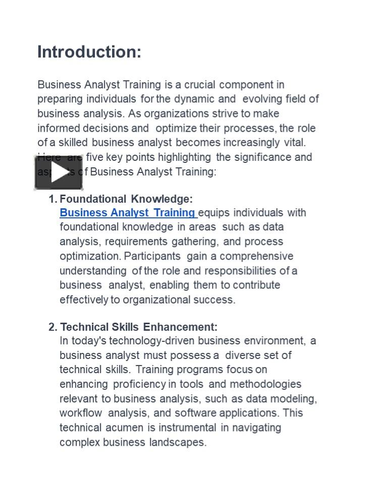 PPT – Business Analyst Training PowerPoint presentation | free to download - id: 9869dc-ZjQ3M
