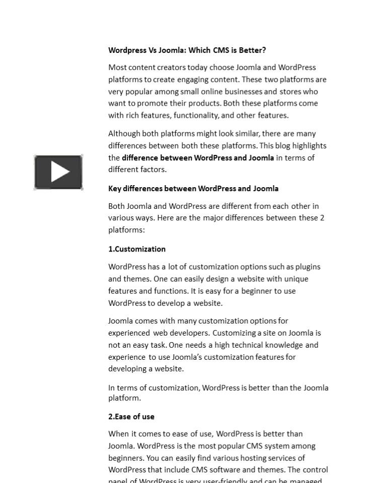 PPT – Wordpress Vs Joomla: Which CMS is Better? PowerPoint presentation | free to download - id ...