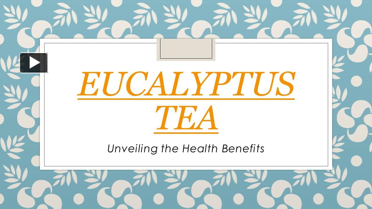 Eucalyptus tea made from Eucalyptus leaves presentation | free to download