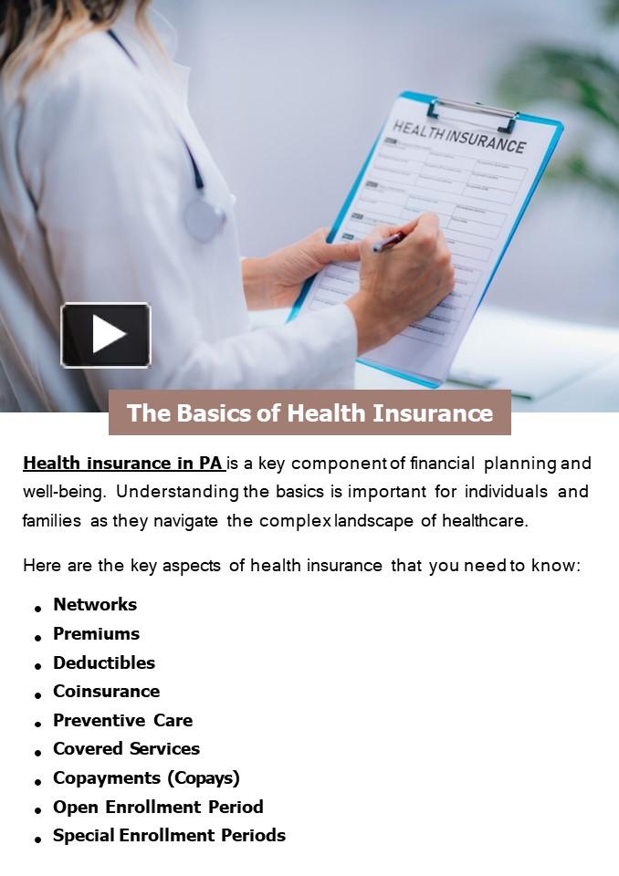 PPT – The Basics of Health Insurance PowerPoint presentation | free to ...