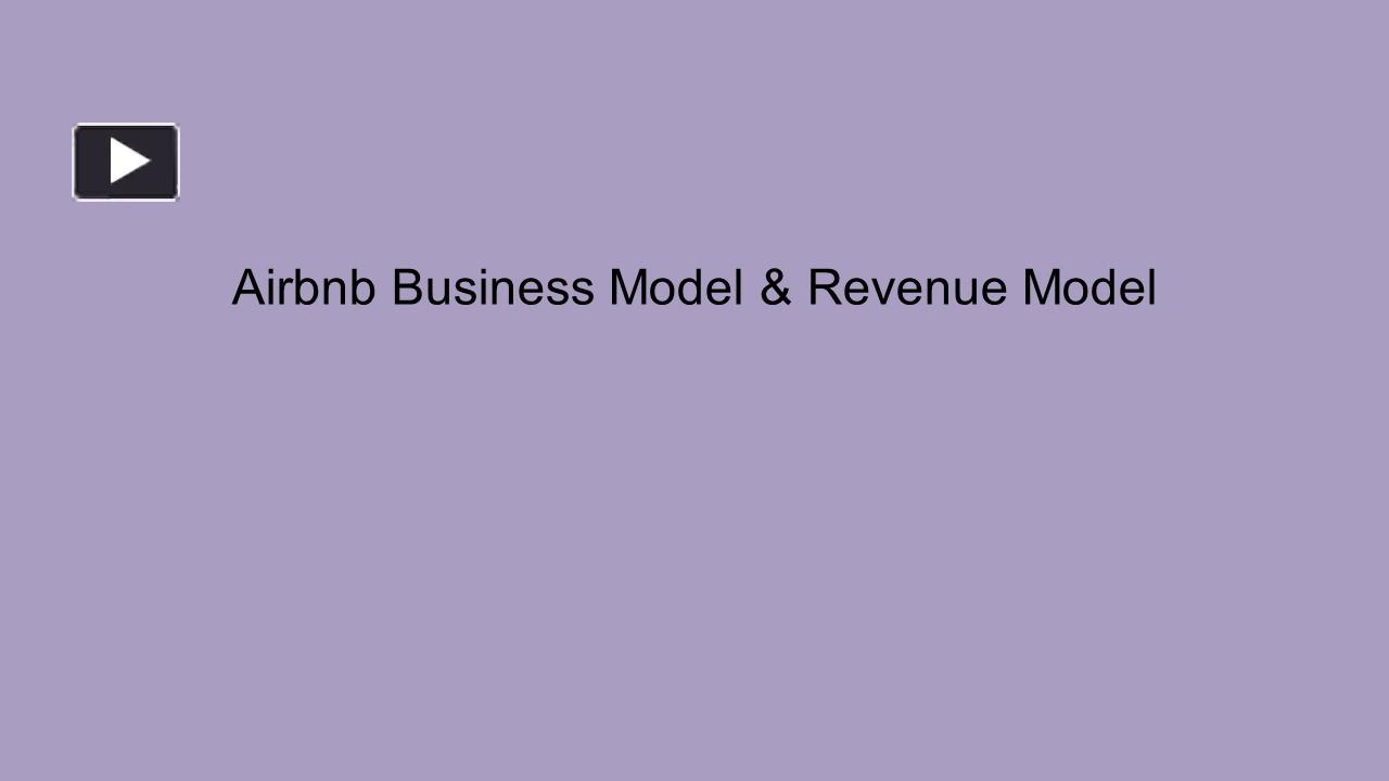 Airbnb Business Model & Revenue Model presentation | free to download
