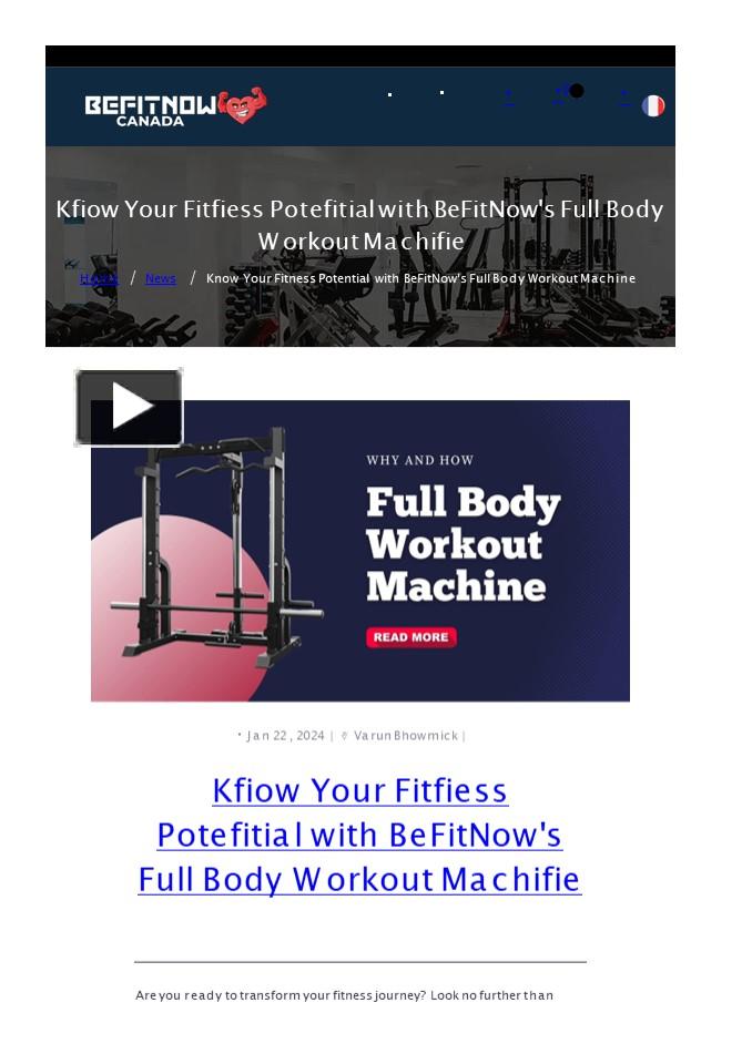 Experience complete fitness with BeFitNow's compact Full Body Workout Machine. presentation ...