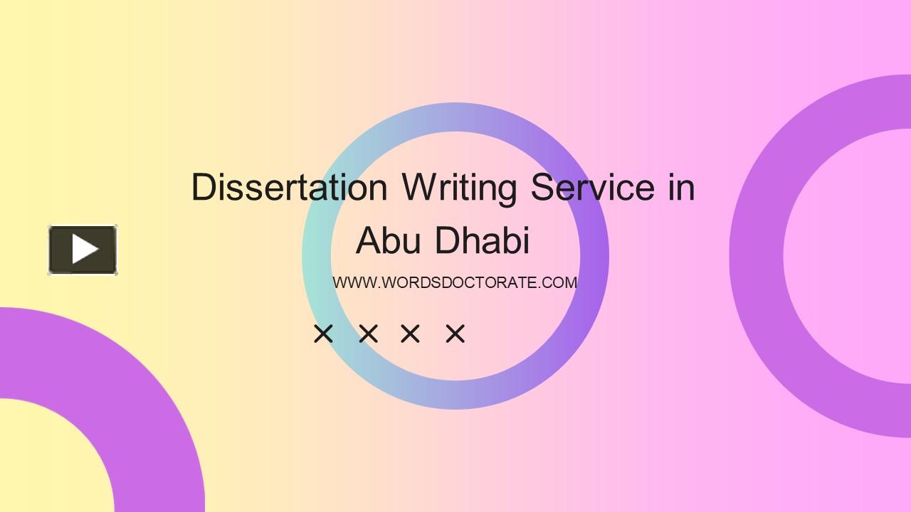 UAE’s Best Dissertation Writing Service presentation | free to download
