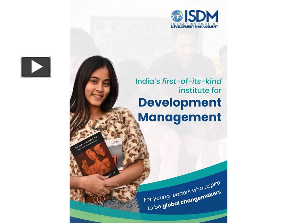 PPT – Admissions Brochure_2024-25 | Development Management | ISDM PowerPoint presentation | free ...
