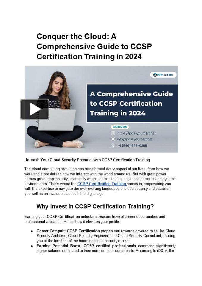 PPT – Conquer the Cloud A Comprehensive Guide to CCSP Certification Training in 2024 PowerPoint ...