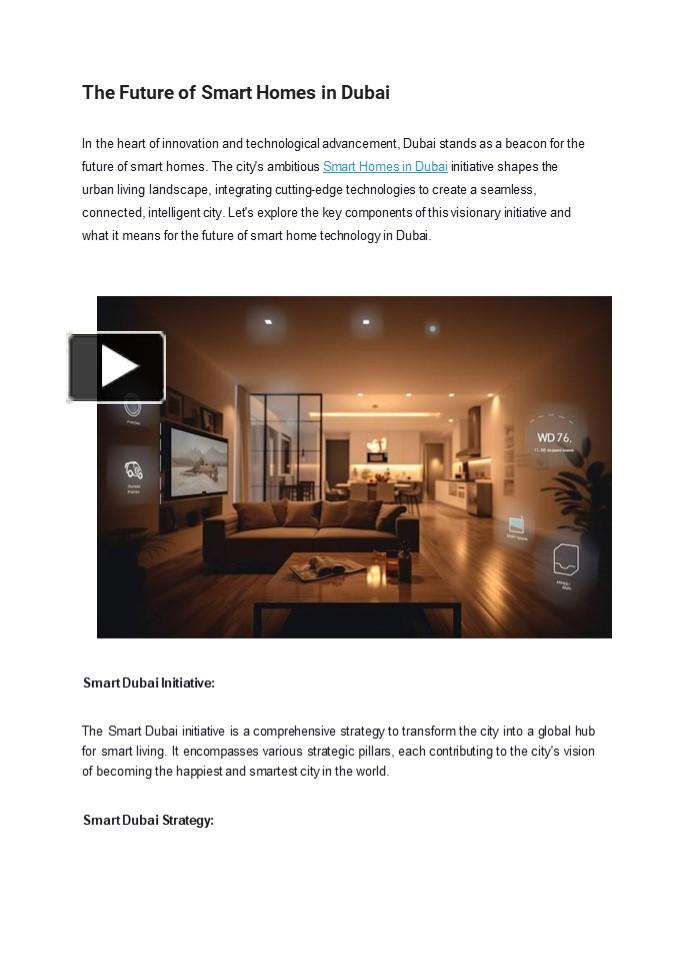 PPT – The Future of Smart Homes in Dubai PowerPoint presentation | free to download - id: 98737a ...