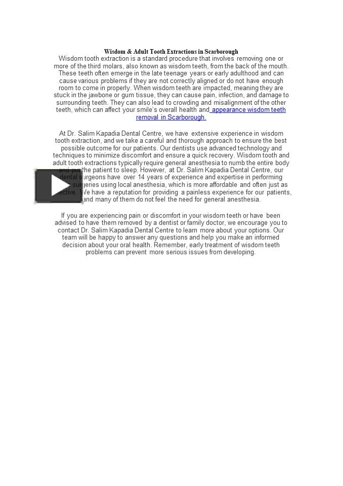 PPT – wisdom teeth removal in Scarborough (2) PowerPoint presentation | free to download - id ...