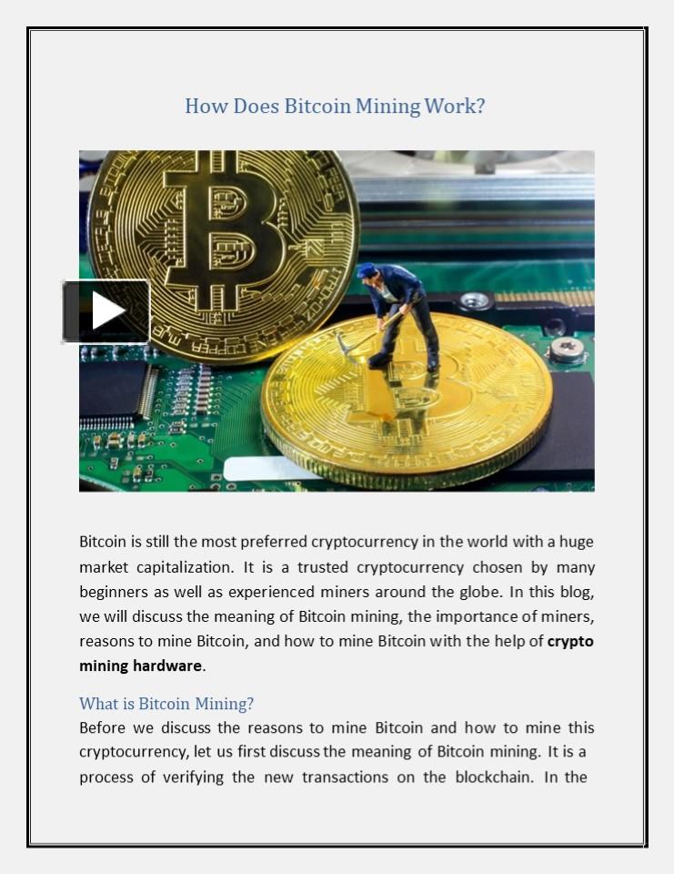How Does Bitcoin Mining Work? presentation | free to download