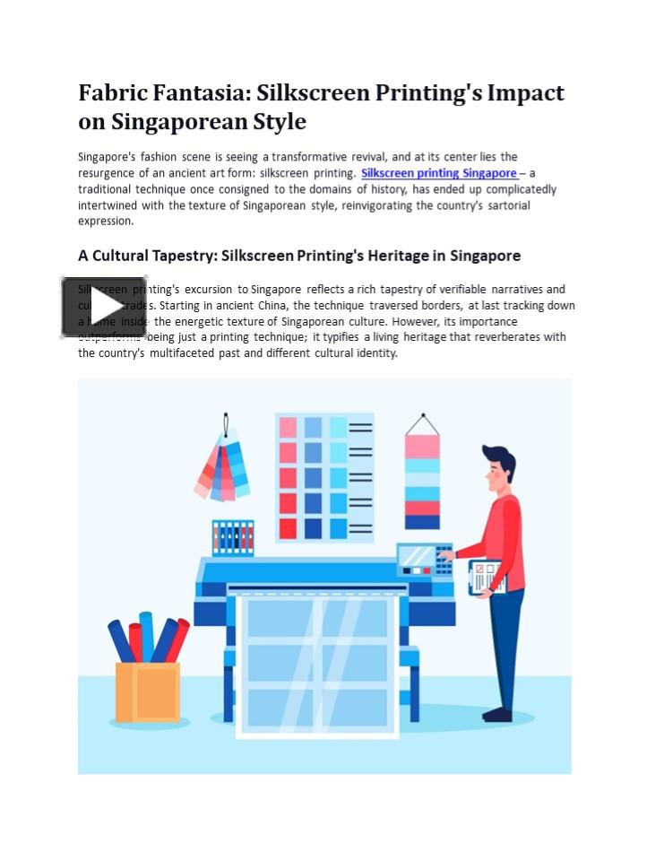 PPT – Fabric Fantasia: Silkscreen Printing’s Impact on Singaporean Style PowerPoint presentation ...