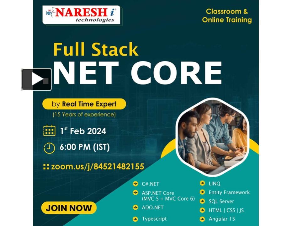 Ppt Free Demo On Full Stack Net Core 1st Feb Naresh It Powerpoint Presentation Free To