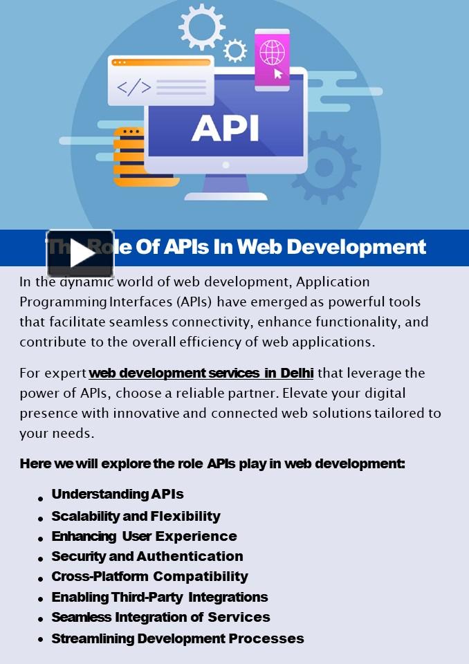 PPT – The Role of APIs In Web Development PowerPoint presentation | free to download - id ...