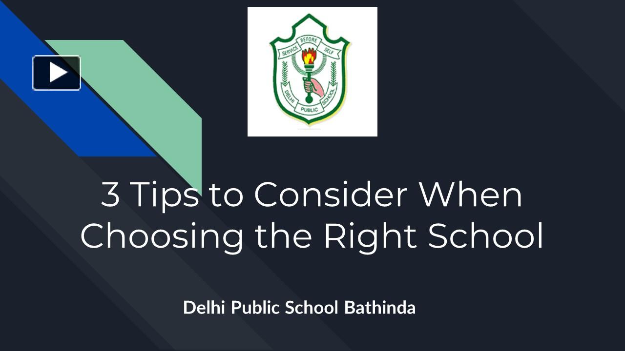 3 Tips to Consider When Choosing the Right School presentation | free ...