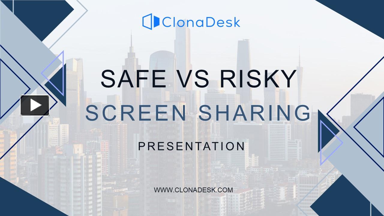 Safe vs Risky Screen Sharing presentation | free to download