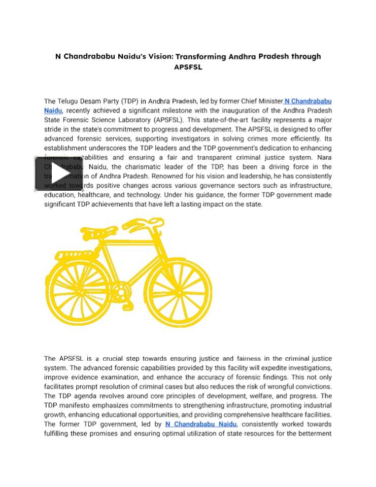 PPT – N Chandrababu Naidu's Vision: Transforming Andhra Pradesh through APSFSL PowerPoint ...