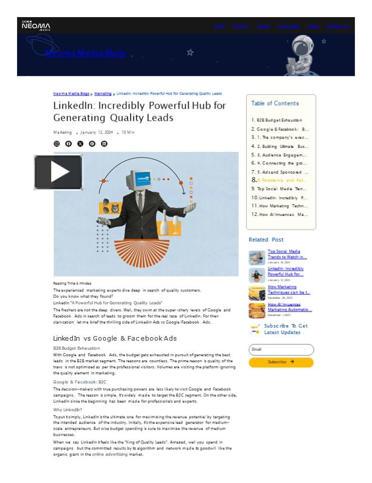 PPT – Generating Quality Leads : LinkedIn Campaigns And Analytics PowerPoint presentation | free ...
