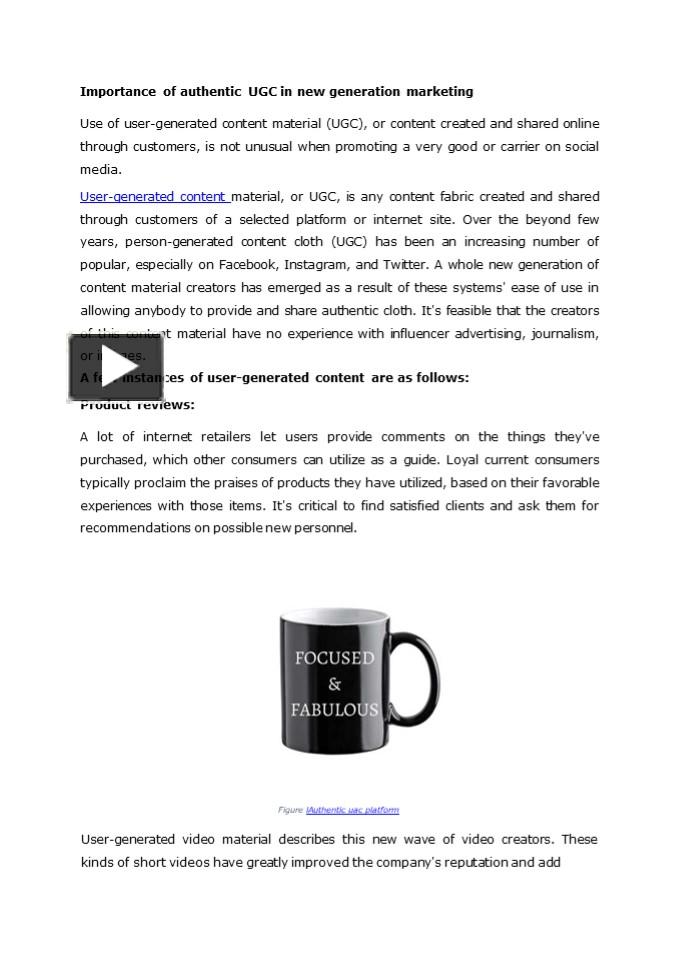 PPT – Importance of authentic UGC in new generation marketing PowerPoint presentation | free to ...