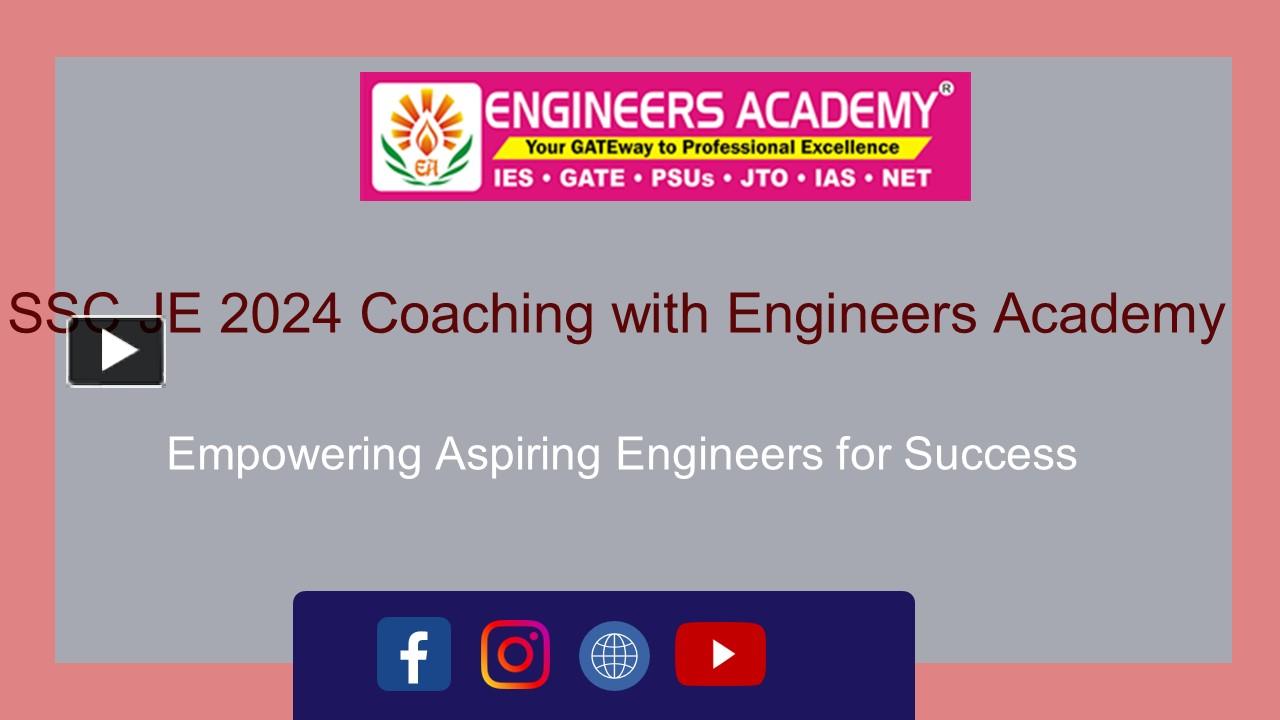PPT – SSC JE 2024 Coaching with Engineers Academy PowerPoint ...