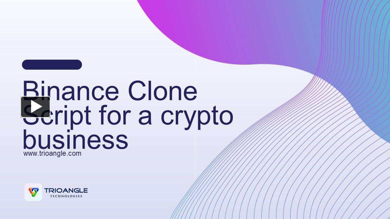 Binance Clone Script for a crypto business presentation | free to download