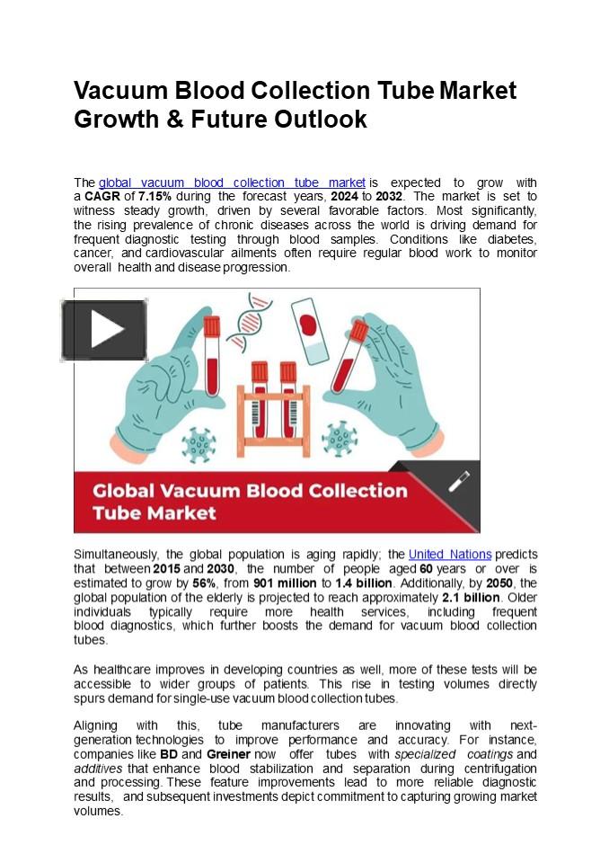 PPT – Vacuum Blood Collection Tube Market Growth & Future Outlook ...