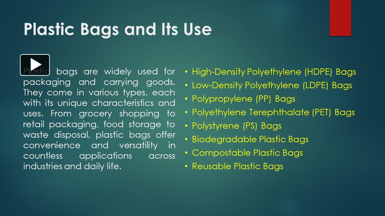 PPT – Unique Plastic Bags Types and Its Uses PowerPoint presentation | free to download - id ...