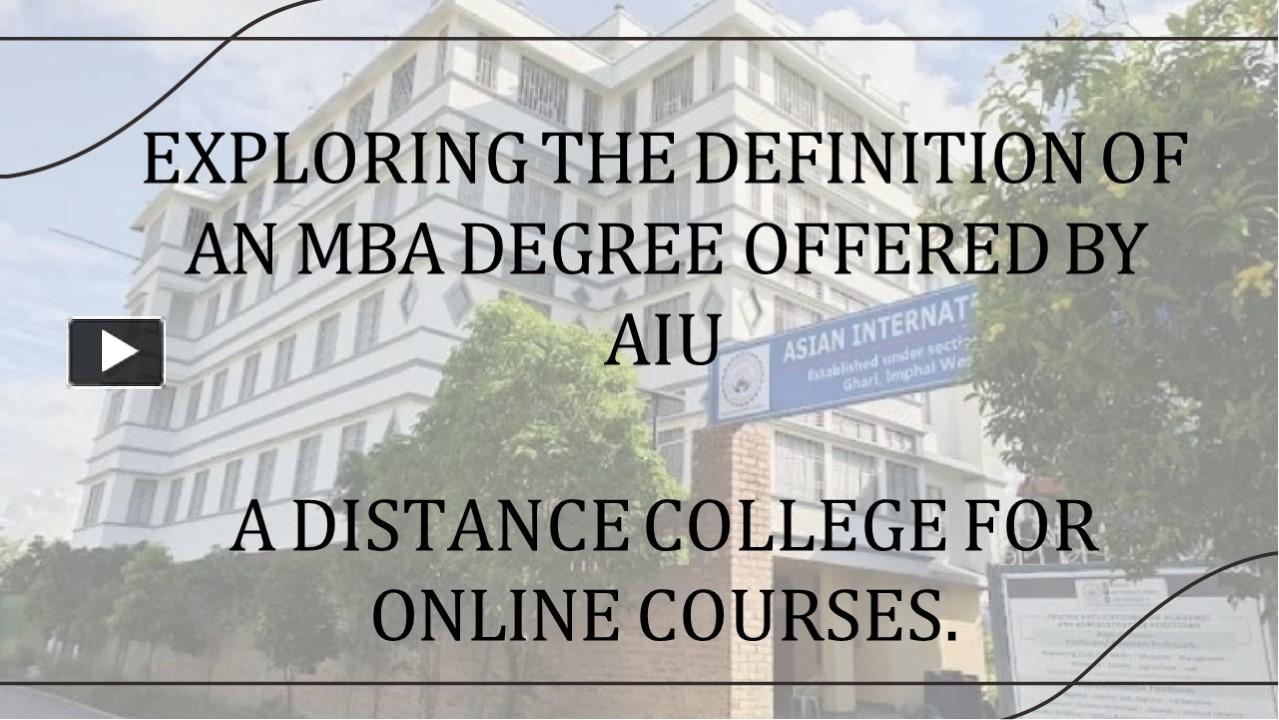 PPT – Master of Business Administration (MBA) at Manipur PowerPoint presentation | free to ...