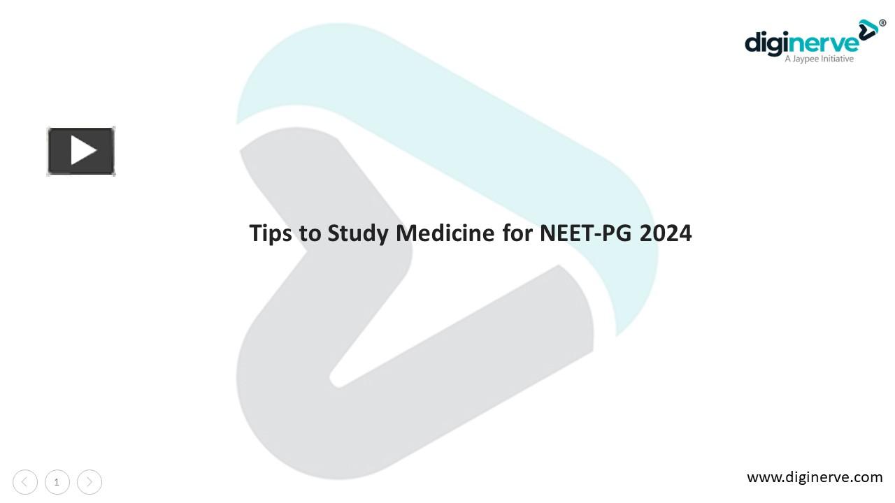 PPT – Tips to Study Medicine for NEET-PG 2024 (1) PowerPoint presentation | free to download ...