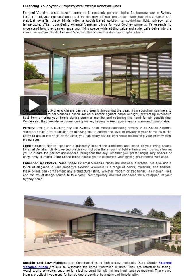 PPT – Residential External Venetian Blinds Sydney PowerPoint presentation | free to download ...