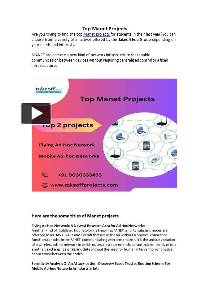 PPT – Top Manet Projects PowerPoint presentation | free to download - id: 98a379-MWEyY