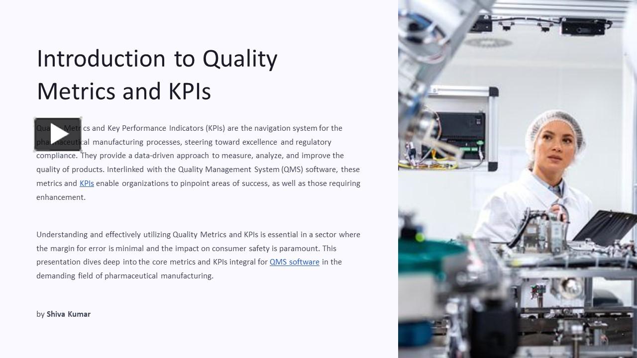 PPT – Introduction to Quality Metrics and KPIs PowerPoint presentation | free to download - id ...