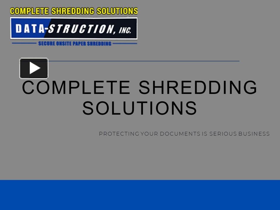 PPT – How Paper Shredding Services Safeguard Your Data? PowerPoint presentation | free to ...