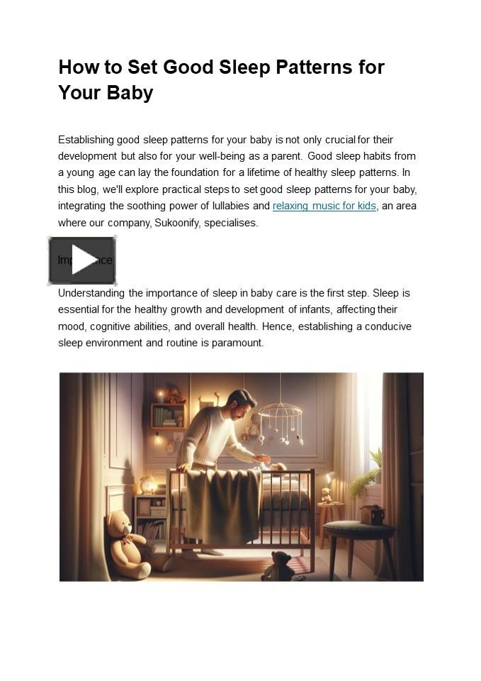 PPT – How to Set Good Sleep Patterns for Your Baby PowerPoint presentation | free to download ...