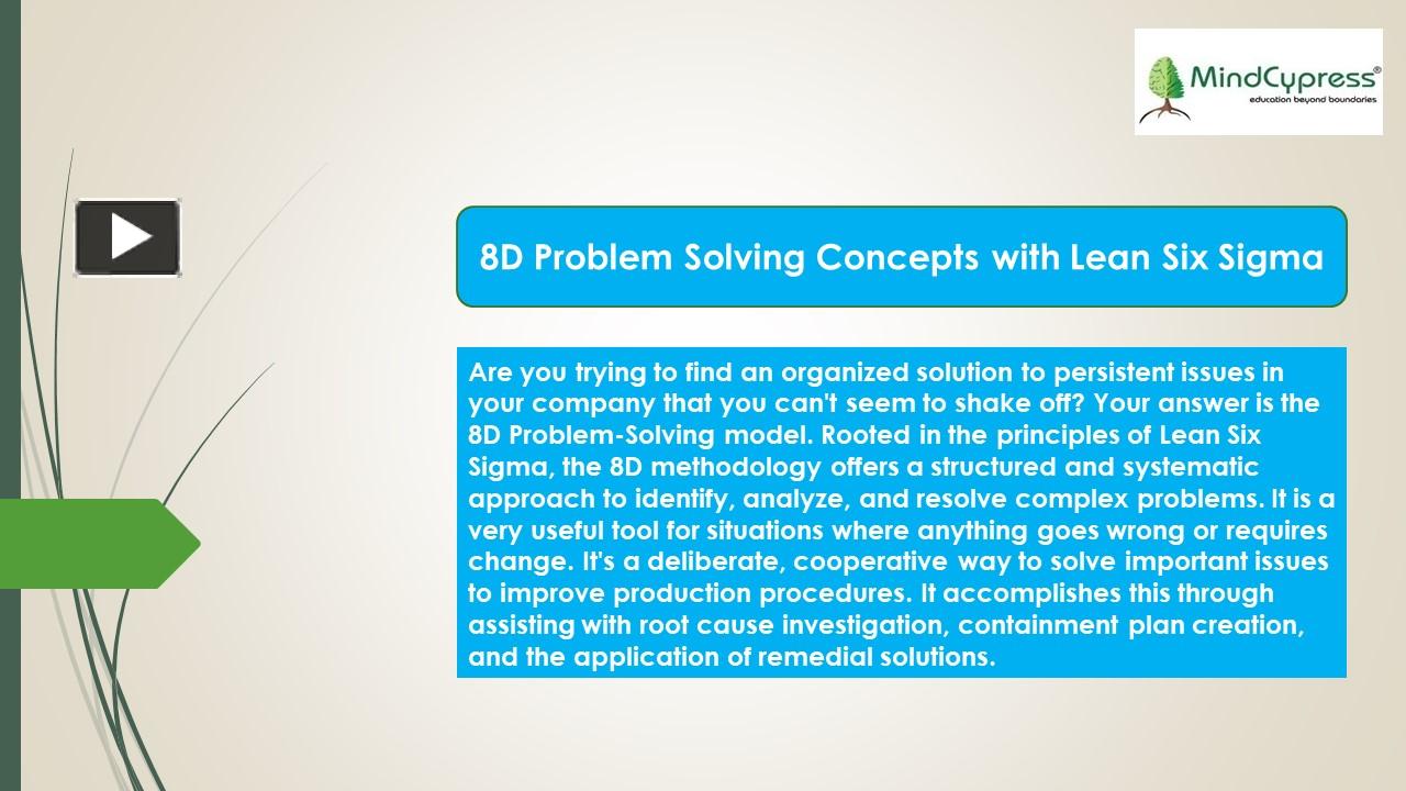 PPT – 8D Problem Solving Concepts with Lean Six Sigma PowerPoint presentation | free to download ...