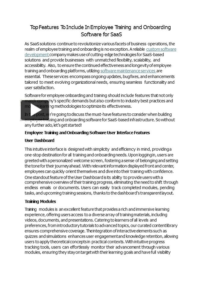 PPT – Top Features To Include In Employee Training and Onboarding Software for SaaS PowerPoint ...