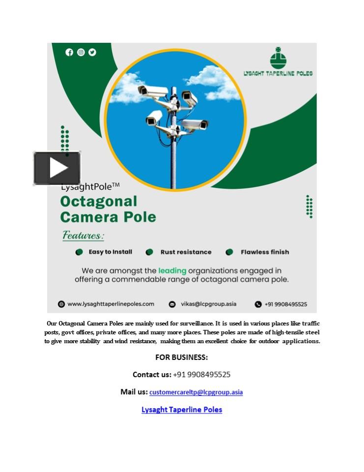 PPT – Top camera poles supplier in Inida PowerPoint presentation | free to download - id: 98abf6 ...
