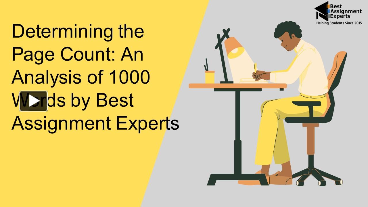 PPT – Determining the Page Count An Analysis of 1000 Words by Best ...