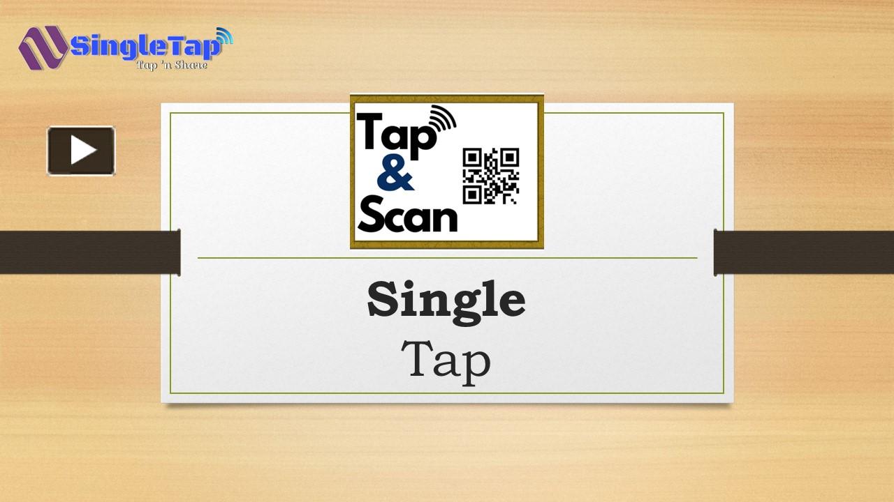 Singletap presentation | free to download