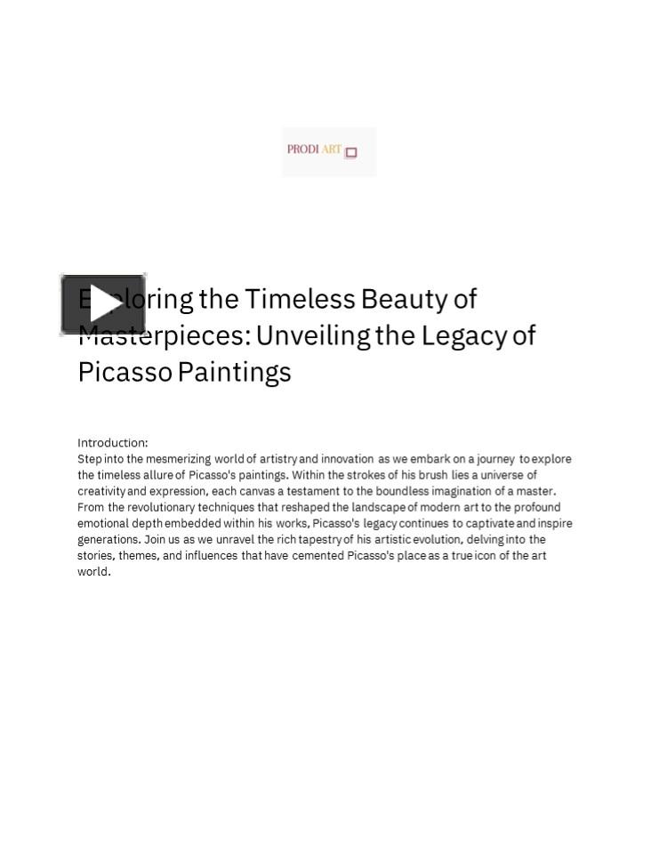 PPT – Exploring the Timeless Beauty of Masterpieces: Unveiling the ...