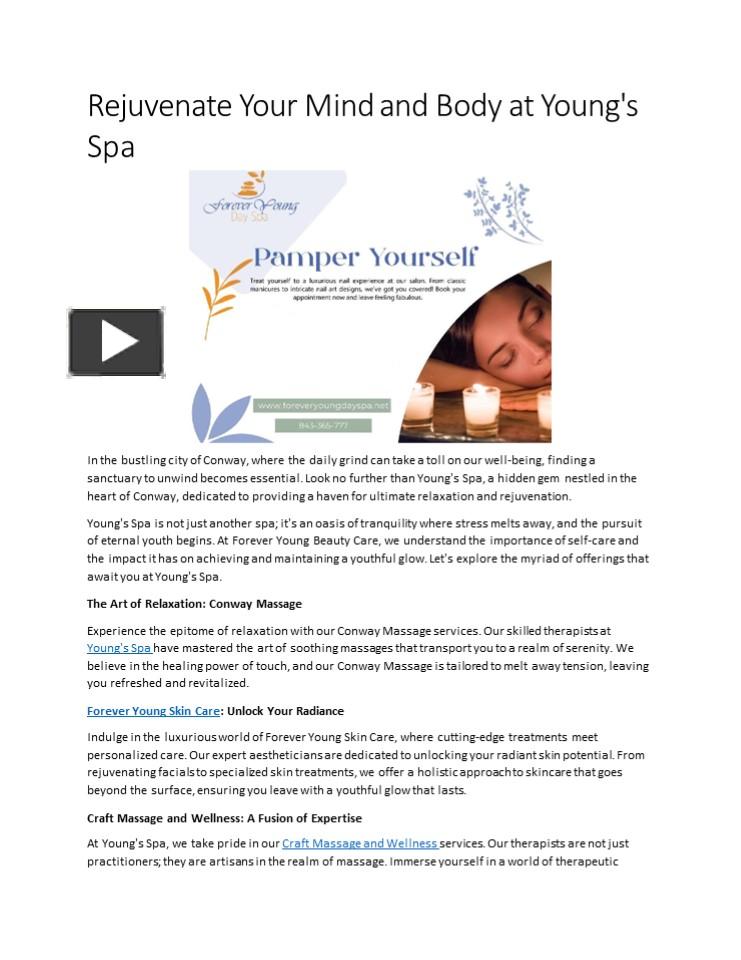 PPT – Rejuvenate Your Mind and Body at Young's Spa PowerPoint presentation | free to download ...