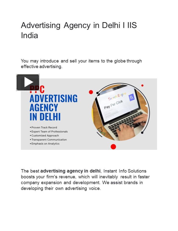 PPT – Advertising Agency in Delhi I IIS India PowerPoint presentation | free to download - id ...